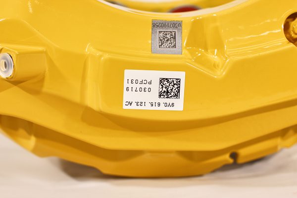 9Y0 615 123 AC - Front carbon ceramic caliper Porsche Cayenne, left ...